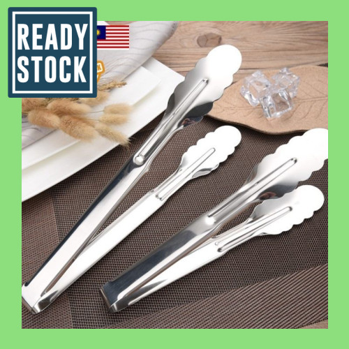 Stainless Steel Kitchen BBQ Cooking Utensils Pengepit Besi Penyepit ...