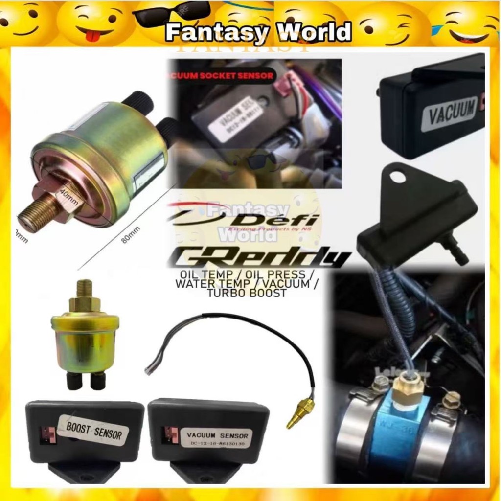 (SENSOR) Defi Meter / Gauge Water Oil Temperature Boost Turbo Vacuum ...