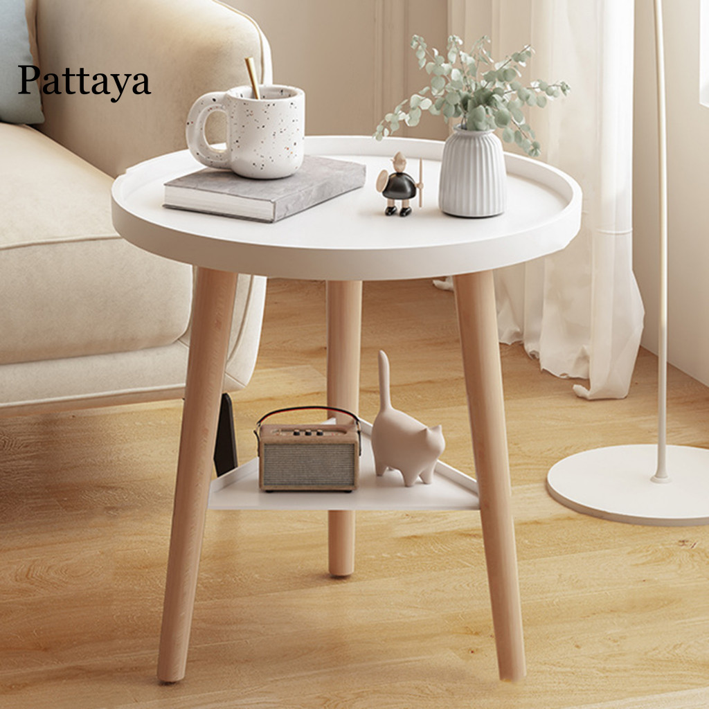 {pattaya} Stable Round Table Modern 3-leg Round End Table for Bedroom ...