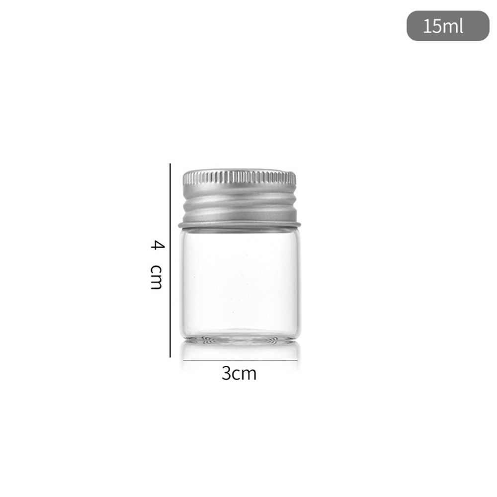 15/25/60/80/100ml Vials Small Mini Tiny Glass Bottles Screw Top ...