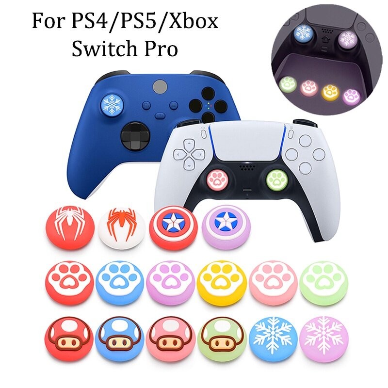 2PCS Luminous Thumb Stick Grip Cap Joystick Cover Thumbstick Case for ...