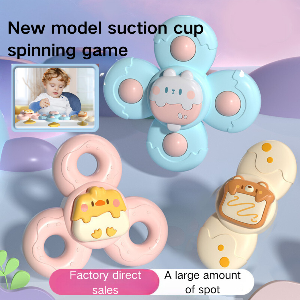 Mainan Bayi Bath Toys Finger Spinning Cartoon Spinner Toy Baby Kids 1 ...