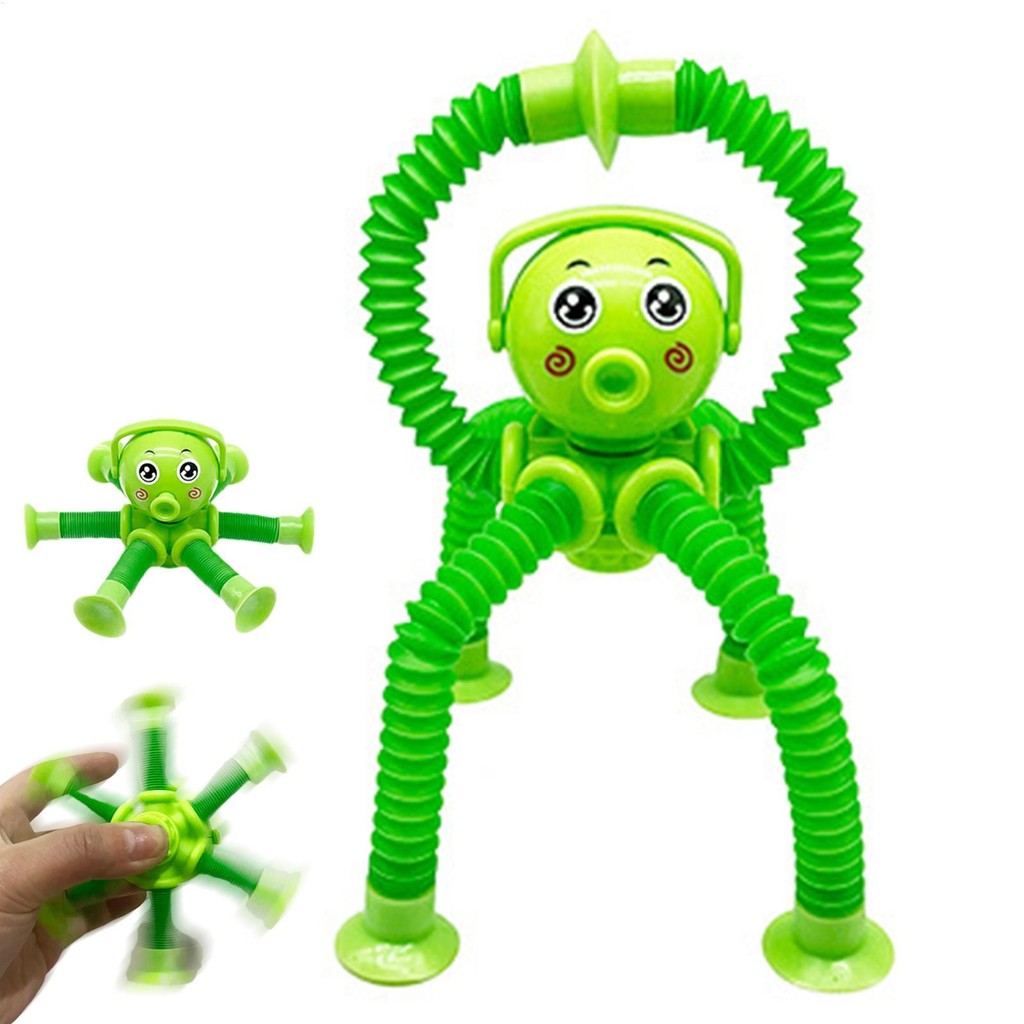Octopus Pop Tubes Fidget Cartoon Cute Six-Claw Octopus Telescopic Tube ...