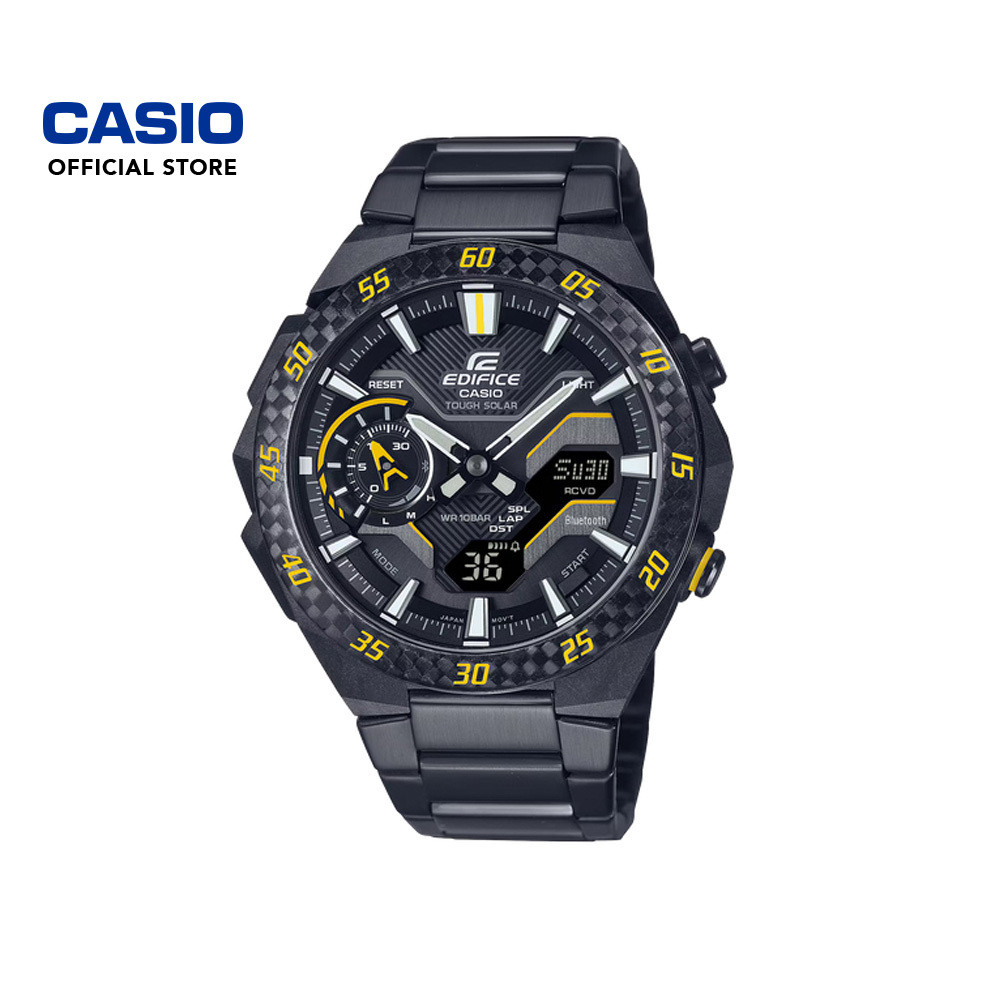 Casio Edifice ECB-2200RC-1A9 Black Stainless Steel Band Men Watch | Shopee Malaysia