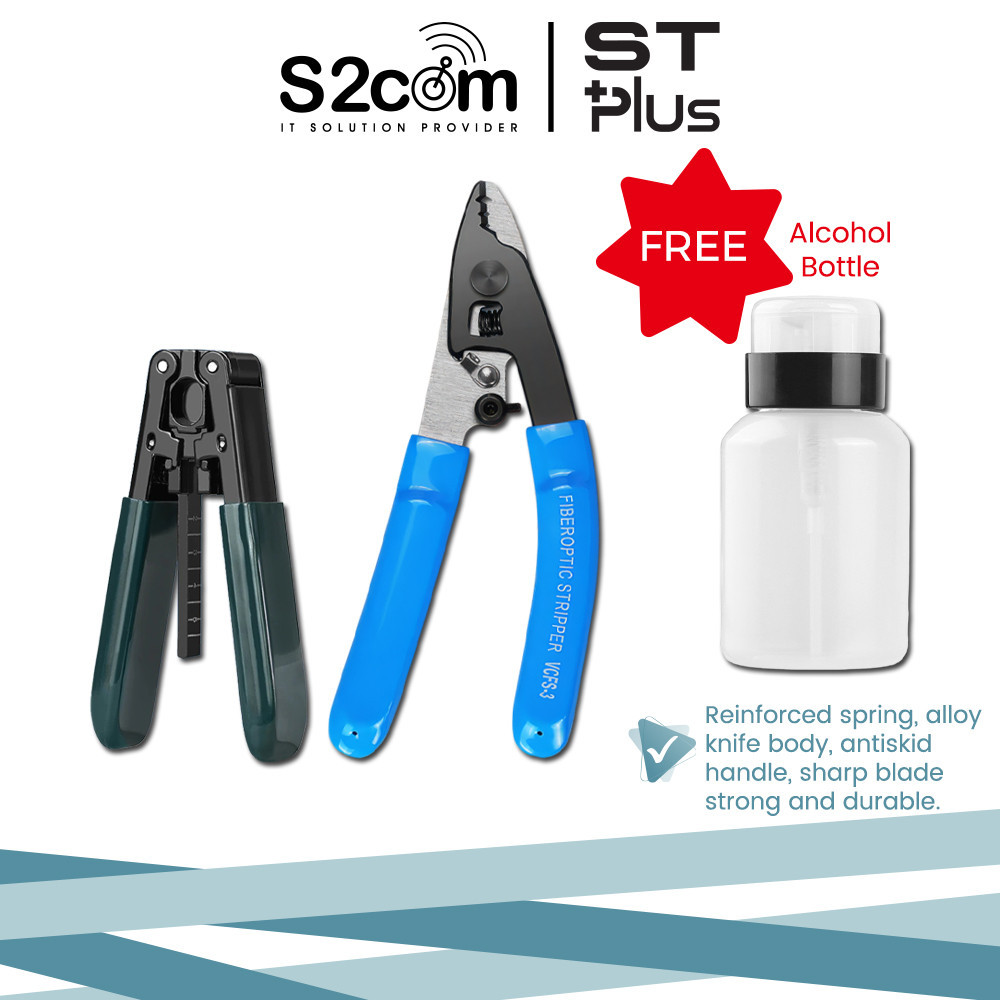 Fiber Optic Cable Splicing Tools Drop Stripper + Three-Port Fiber ...