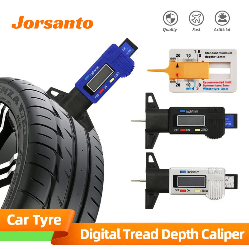 Digital Tread Depth Gauge For Car Tyre Tire Meter Thickness Gauges Automobile Tire Wear ...