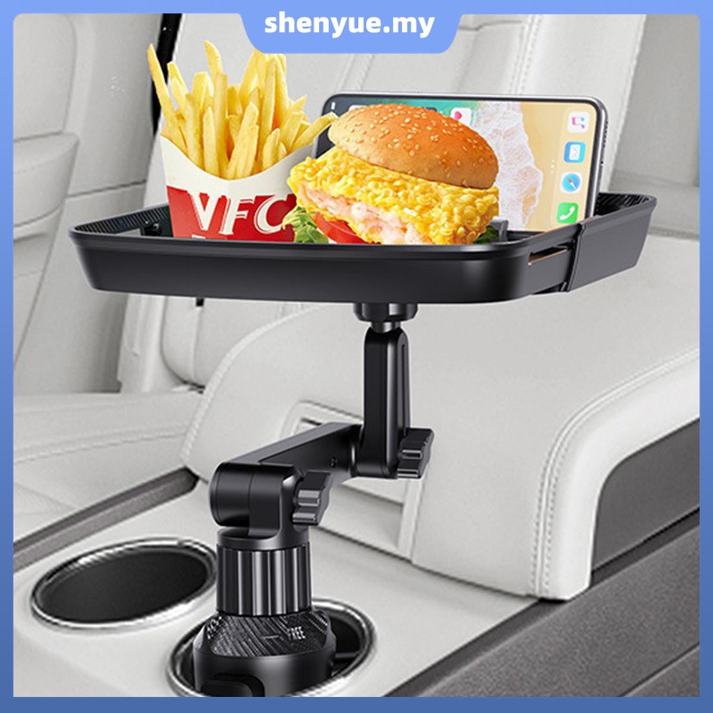 Car Tray Table Reusable Car Food Holder Tray with 360° Swivel Arm and ...