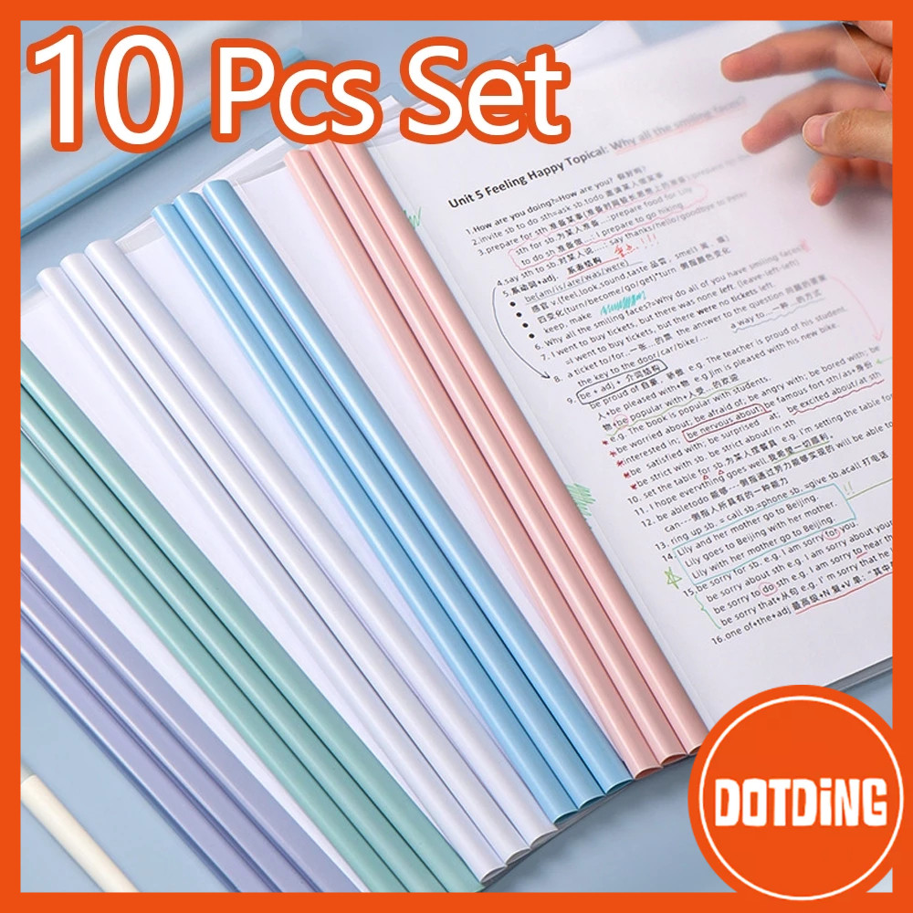 【Dotding】10 Pcs Thick Folder A4 Plastic File Bag Office Organizer ...