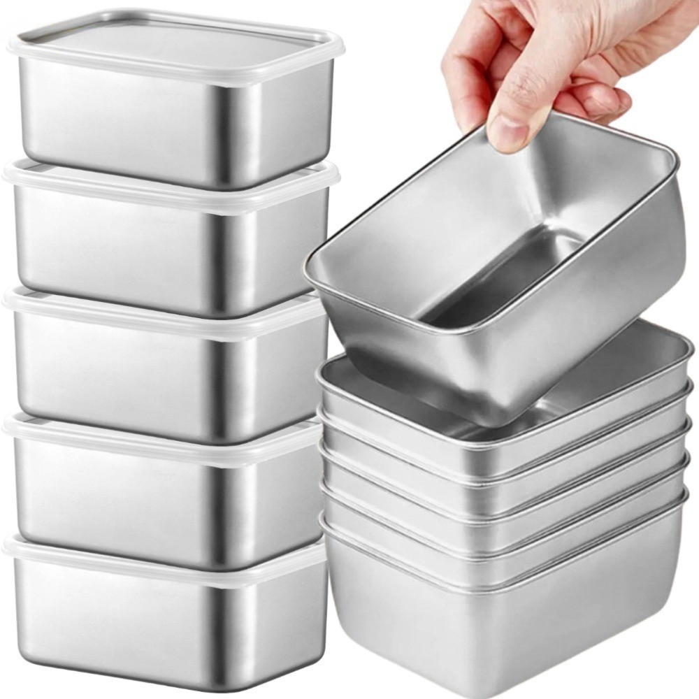 316 Stainless Steel Refrigerator Food Storage Box Picnic Camping ...