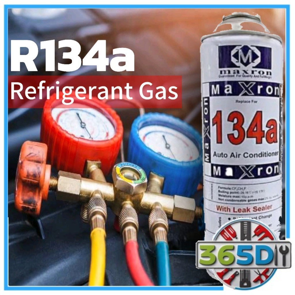 365DIY R134a Gas R134a MAXRON R134a Aircond Refrigerant Gas Car Refrigerator Kereta Penyaman ...