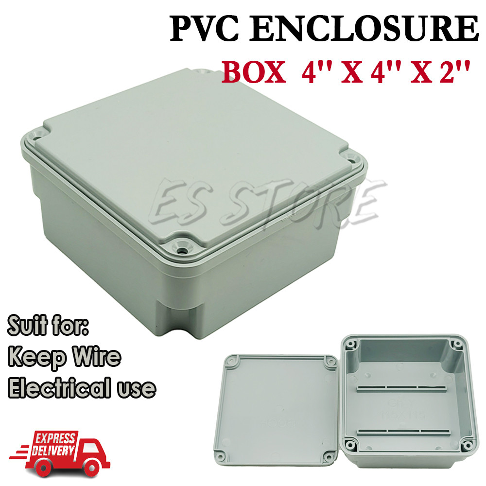 PVC Enclosure Box 4 x 4 (CLIP IN) 4'' X 4'' X 2'' (WATERPROOF) | Shopee ...