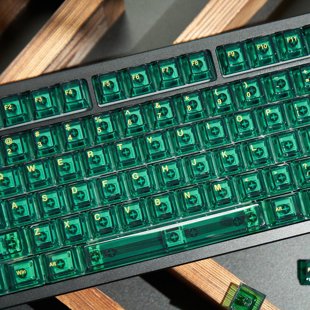 Crystal Clear Green/Pink Transparent Keycap for Mechanical Keyboard MX ...