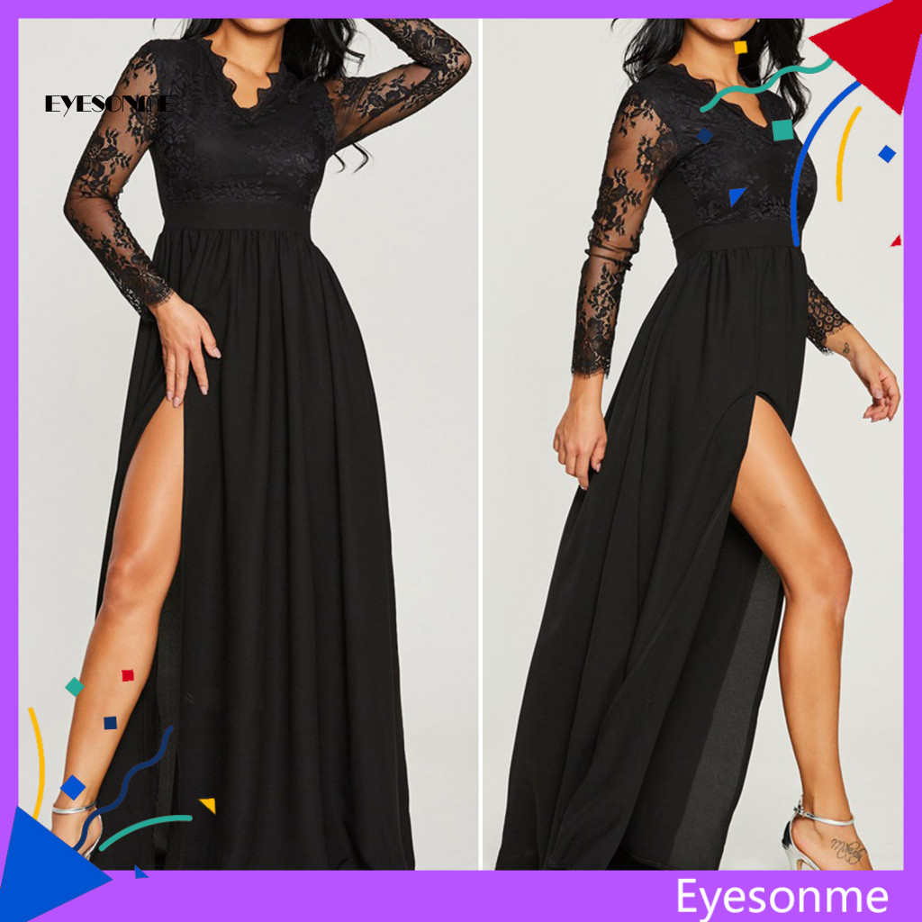 Eyes Women Evening Dress Solid Color Elegant Sweet Pleated Temperament