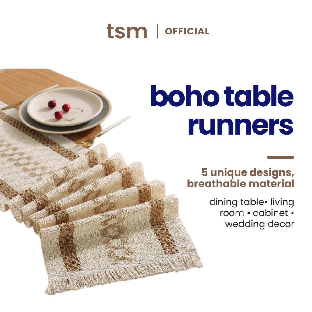 TSM Lapik Meja Makan | Boho Dinner Table Runner (180/ 220/ 240cm ...