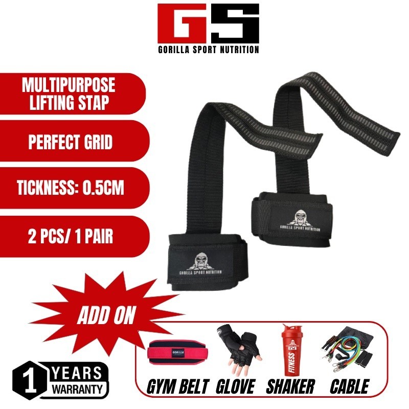 Gorilla Sport 1Piar Gym Fitness Weight lifting Straps Dumbbell Hand ...