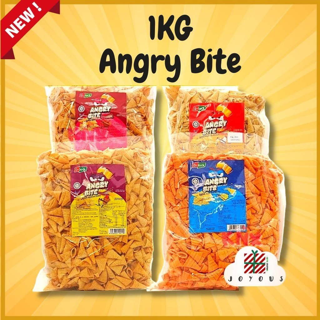 1KG D-Jack Angry Bite Snek Keropok cheese bbq Thai Chili Chicken (1kg ...