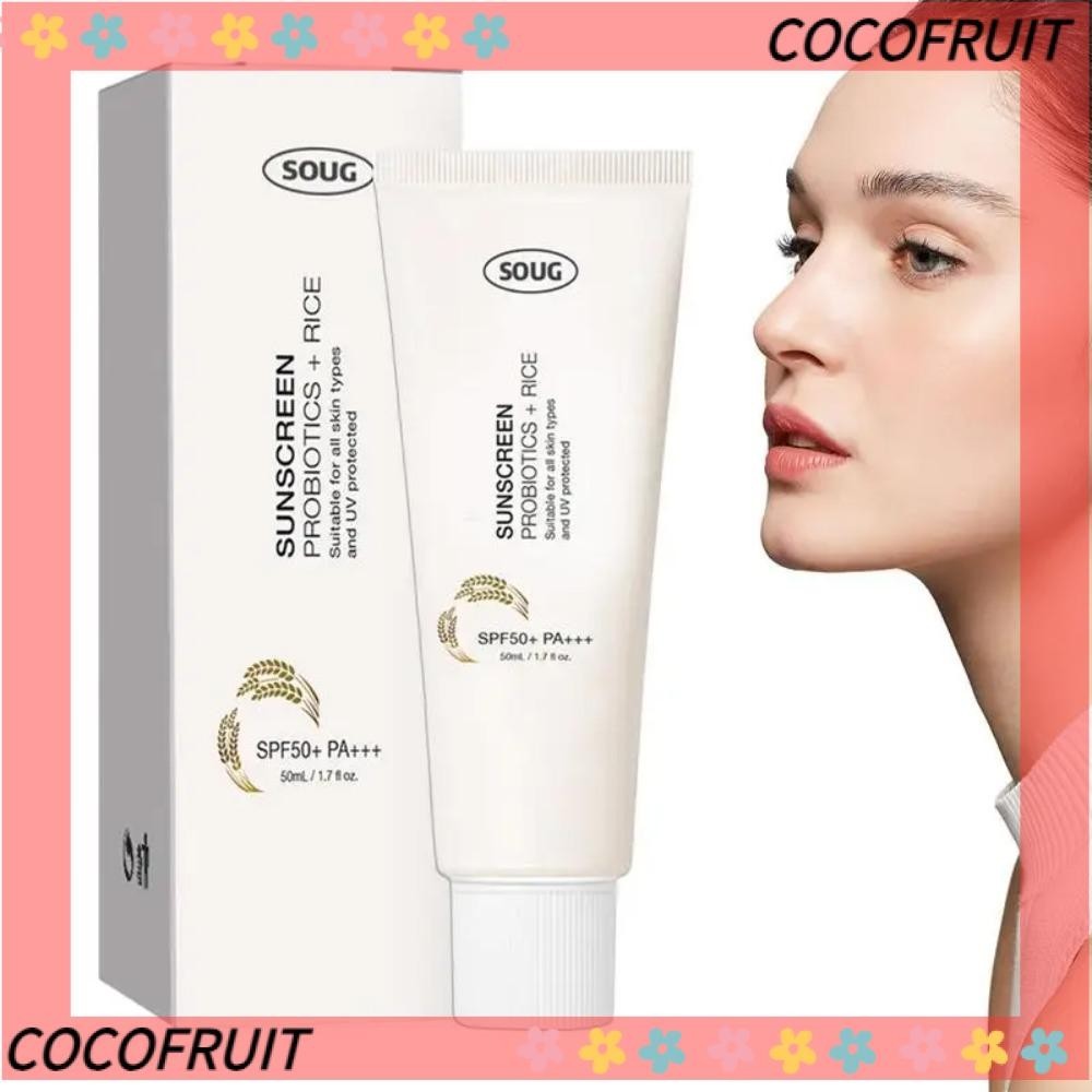 COCOFRUIT Rice Probiotic Sunscreen, Waterproof Organic Sunscreen Lotion ...