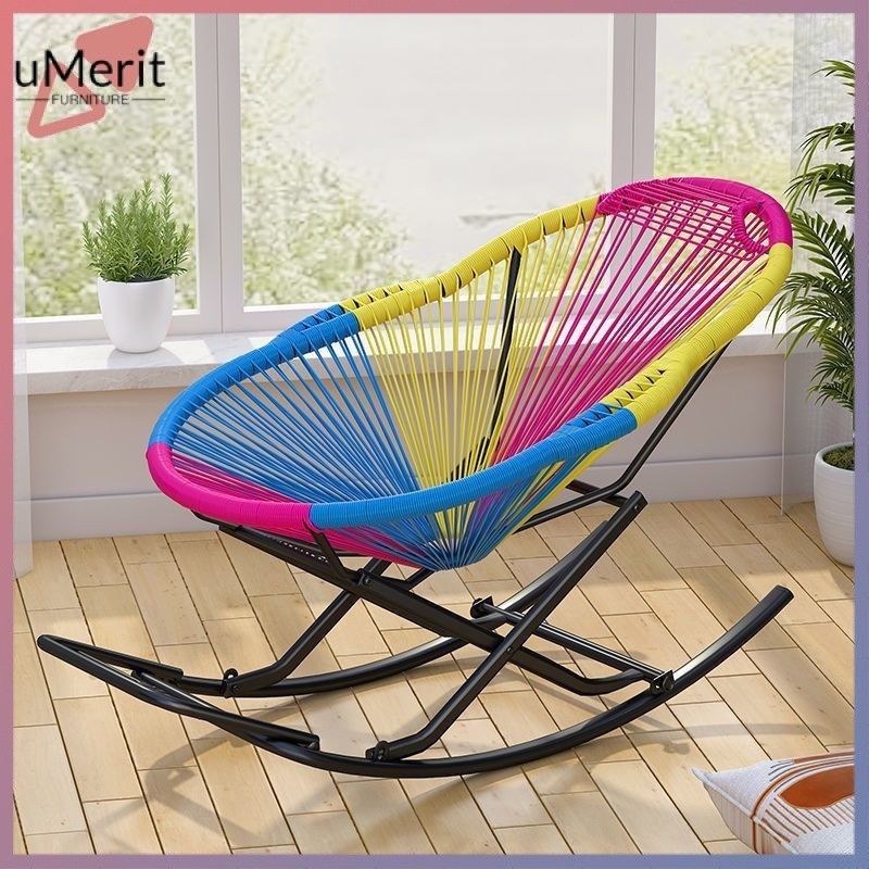 Rocking Chair Outdoor Courtyard Leisure Chair Simple Rocking Recliner ...