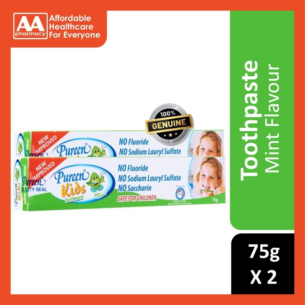 Pureen Kids Toothpaste Mint 2 x 75g | Shopee Malaysia