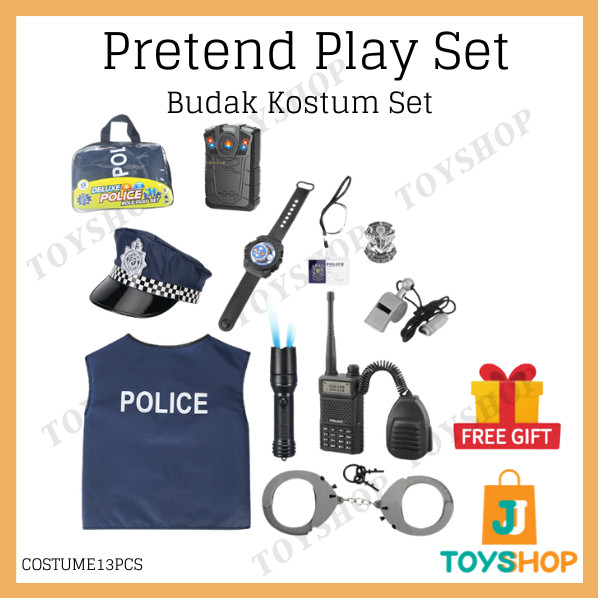 TOYSHOP Children Pretend Play Police Costume Role Play Police Cosplay ...
