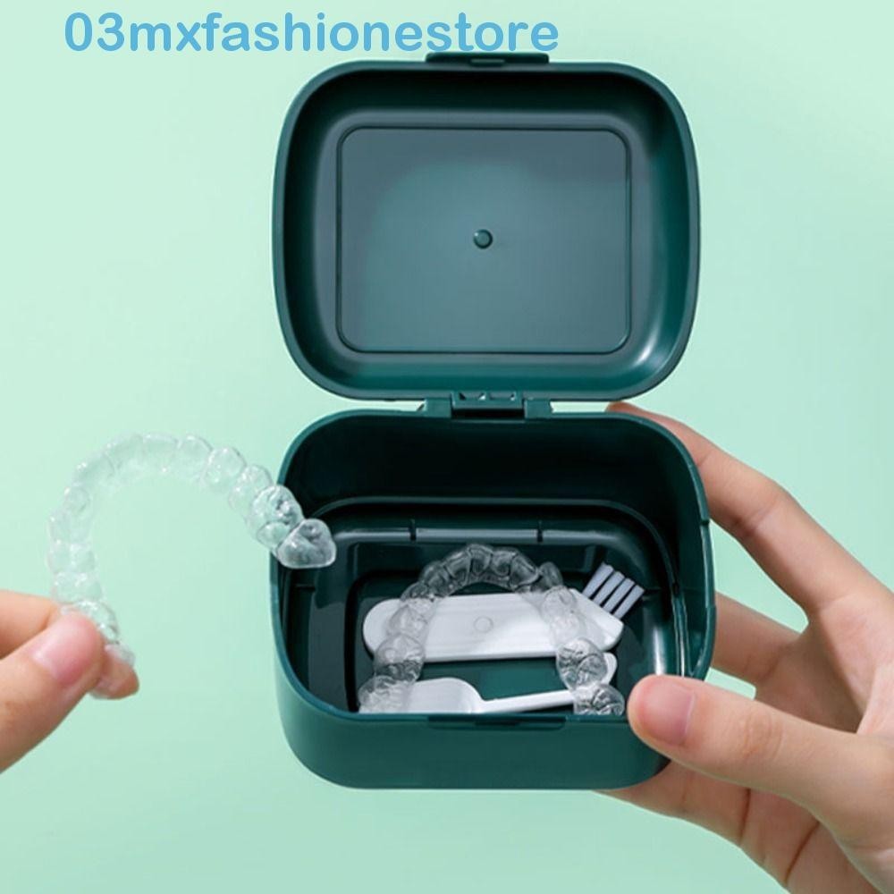 MXFASHIONE False Teeth Storage Box, Simple Soaking Denture Bath Box ...