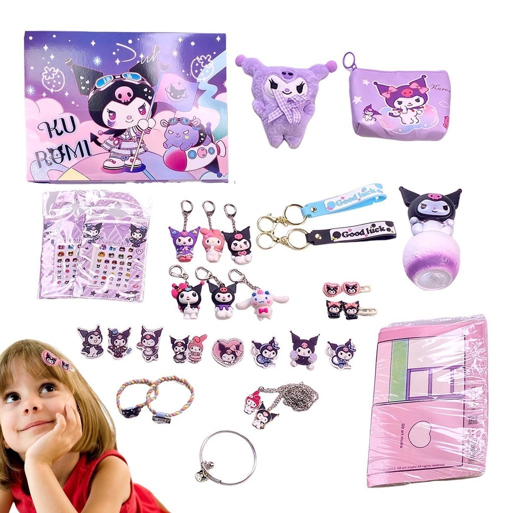 Kids Countdown Calendar Dolls Cartoon Dolls Necklaces 24 Grids ...