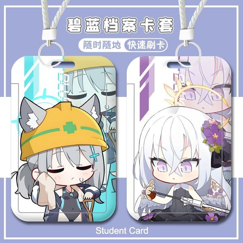 Blue Archive Girl Name Tag Q Version Cute Series Student Card Bus Card ...