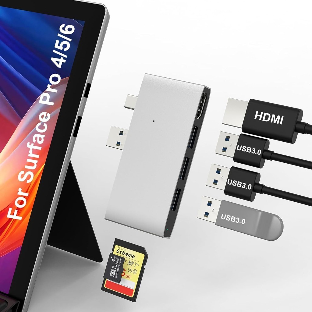 Surface Pro 6/Pro 5 Docking Station HDMI Adapter USB3.0 Surface Dock ...