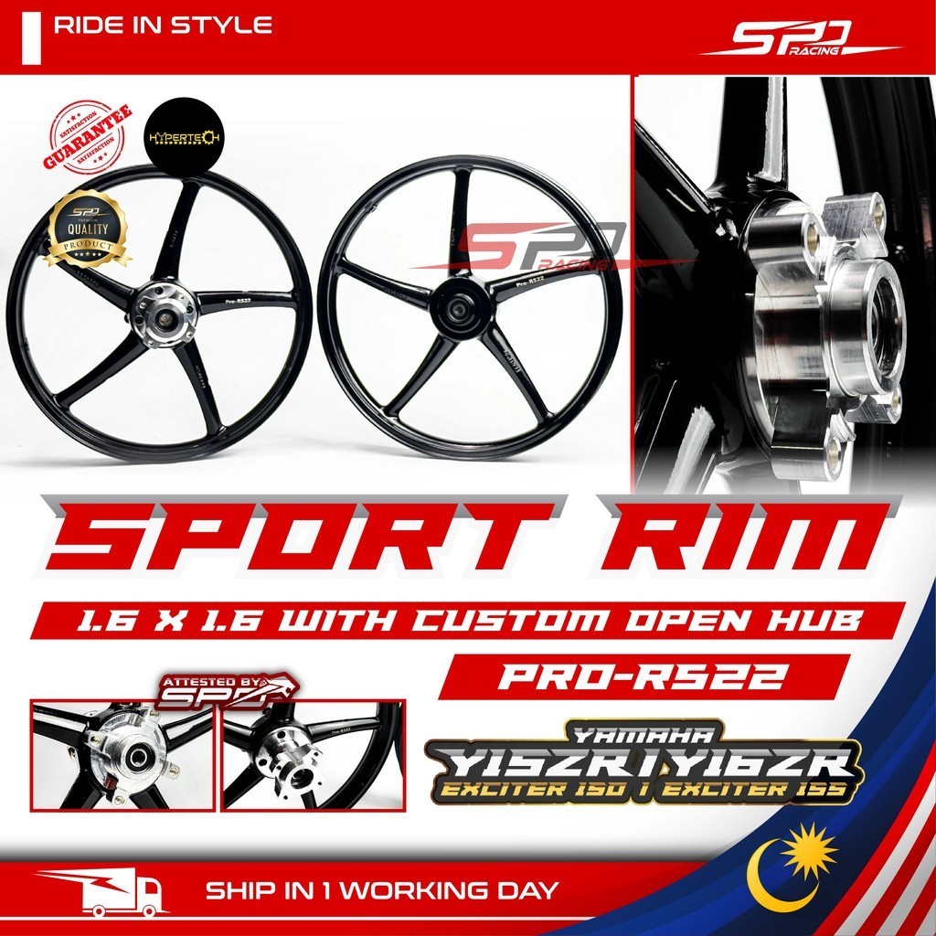 Y15 16 Sport Rim I 1.6 X 1.6 With Custom Open Hub I PRO R522 I ...