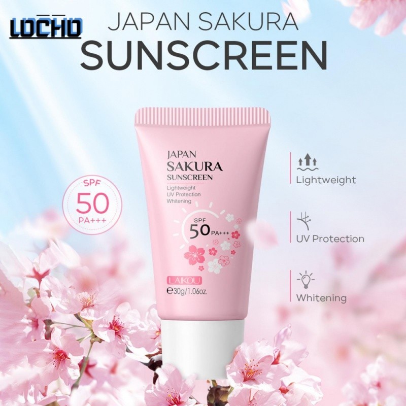 Sakura Sunscreen Cream Protector Facial Sun Block Spf50 Gel Isolation Lotion Cream Bleaching ...