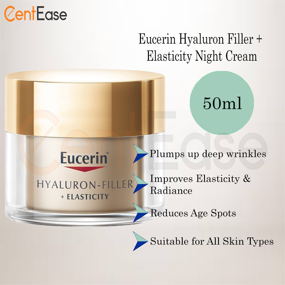 Eucerin Hyaluron Filler + Elasticity Night Cream 50ml | Shopee Malaysia