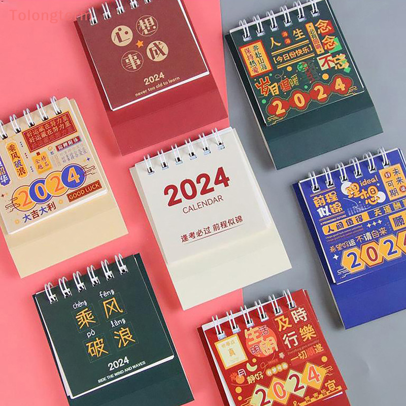 Tolongterm> 2024 Mini Desk Calendar Office School Supplies Calendar ...
