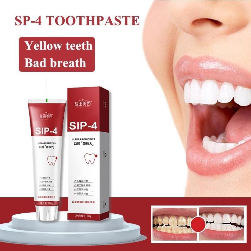 SP-4 Probiotic Toothpaste Brightening & Stain Removing for Bad Breath ...
