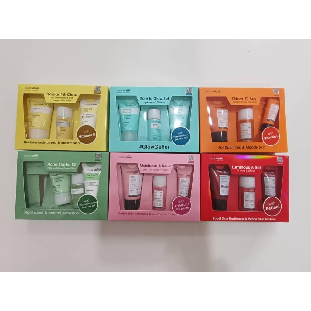 COSMODERM TRIAL SET 20MLX3( VITAMIN E, PREBIOTIC,NIACIAMIDE SALICYLIC ...