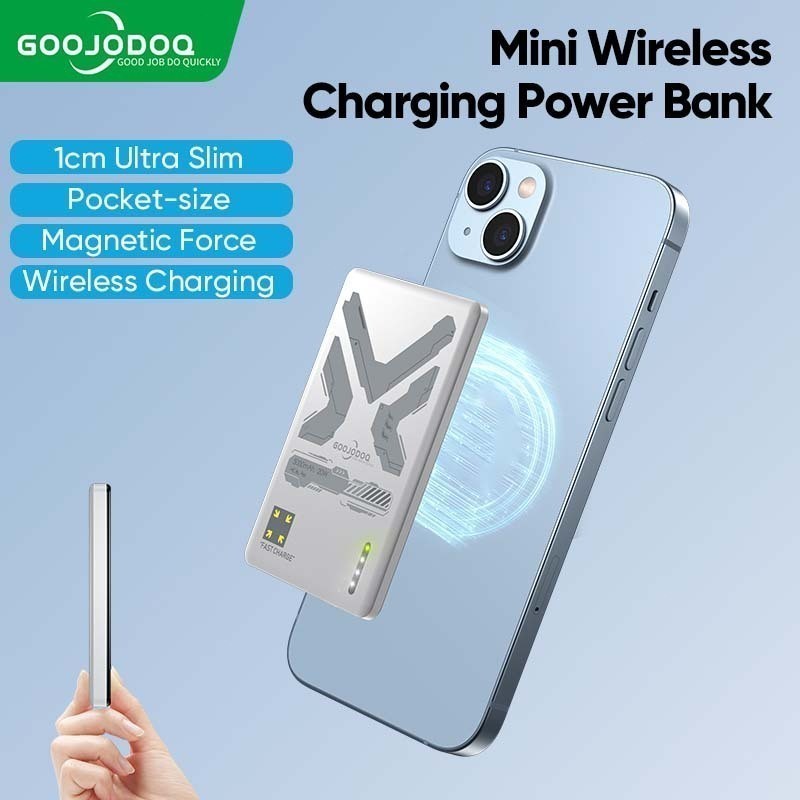 GOOJODOQ Pengecas Bank Kuasa Wayarles Magnet Mudah Alih | Shopee Malaysia