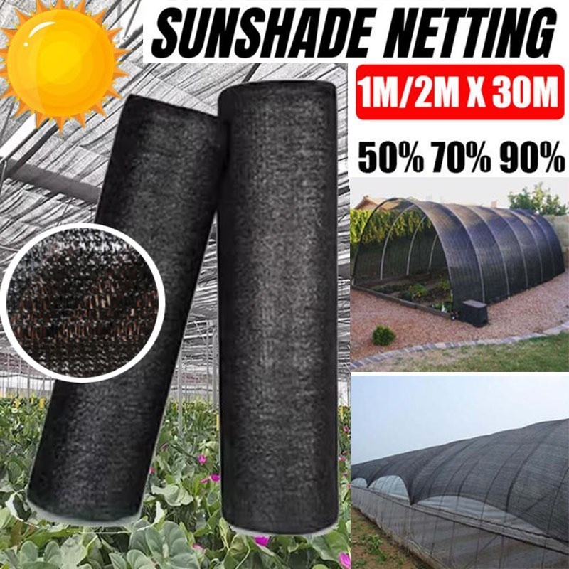 1/2 Meter X 30 Meter Black Anti-UV Sun Shade Net Shading Greenhouse ...