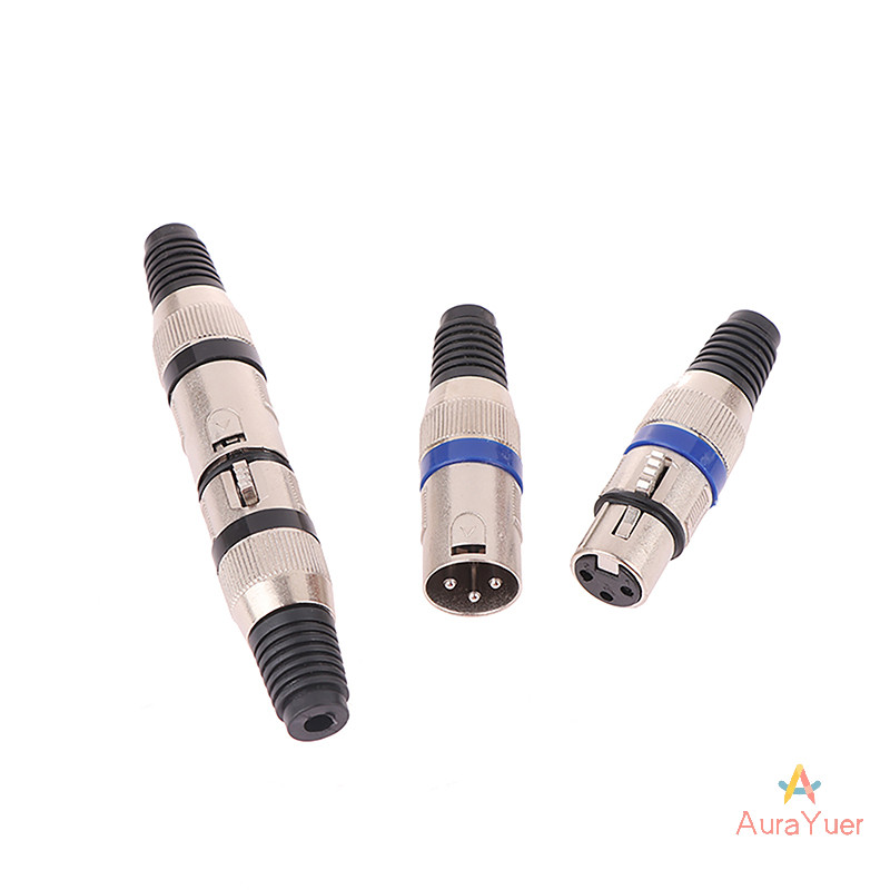 [AuraYuer] Color Circle Male Female Head Microphone Connector Plug 3 ...