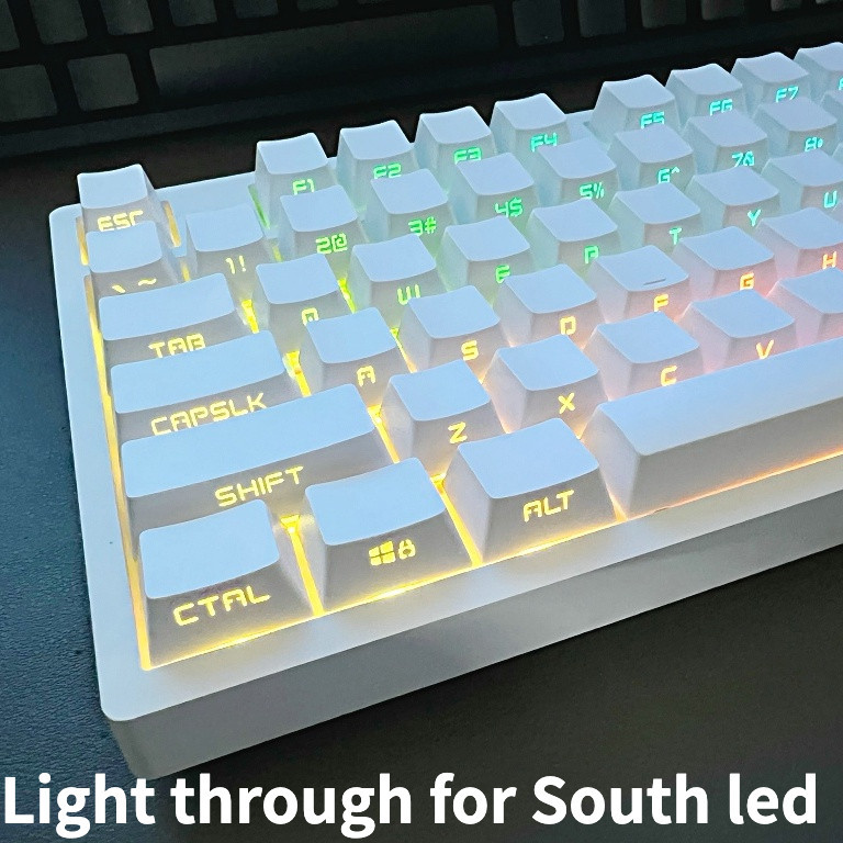 (Lychee Gaming) 2023 New side engraved translucent keycaps OEM height ...