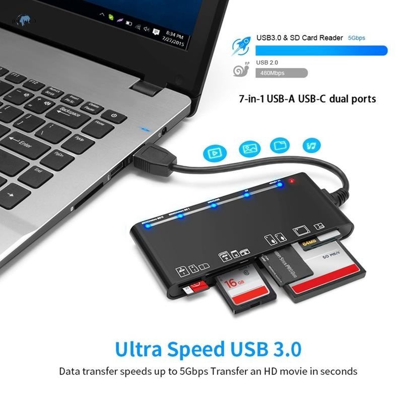 USB 3.0 Multifunction Card Reader /XD/MS/SD/TF Card USB Card Reader ...