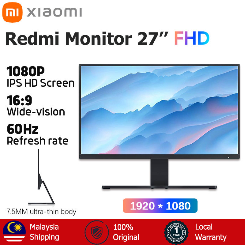 Xiaomi Redmi Monitor 27 Inch 1080P Full HD Widescreen LED Monitor ...