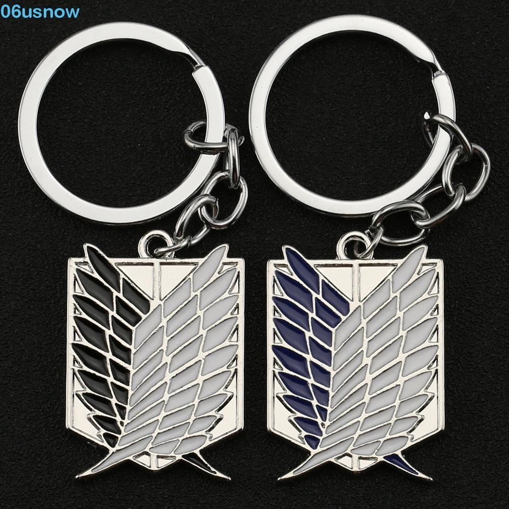 USNOW Attack On Titan Keychain Fashion Giant Legion Flag Wings of ...