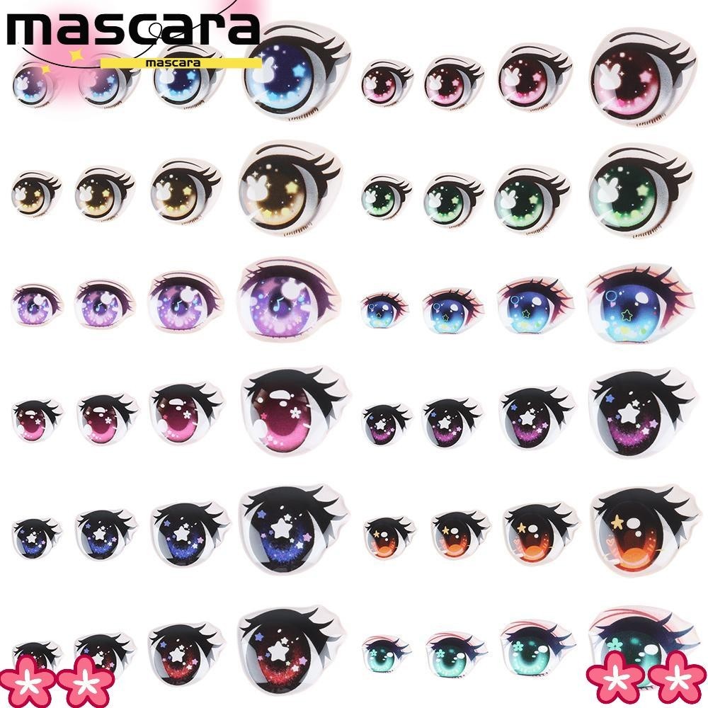 5 Pair Cartoon Eyes Stickers Boy/Girl Glass crystal Long eyelashes ...