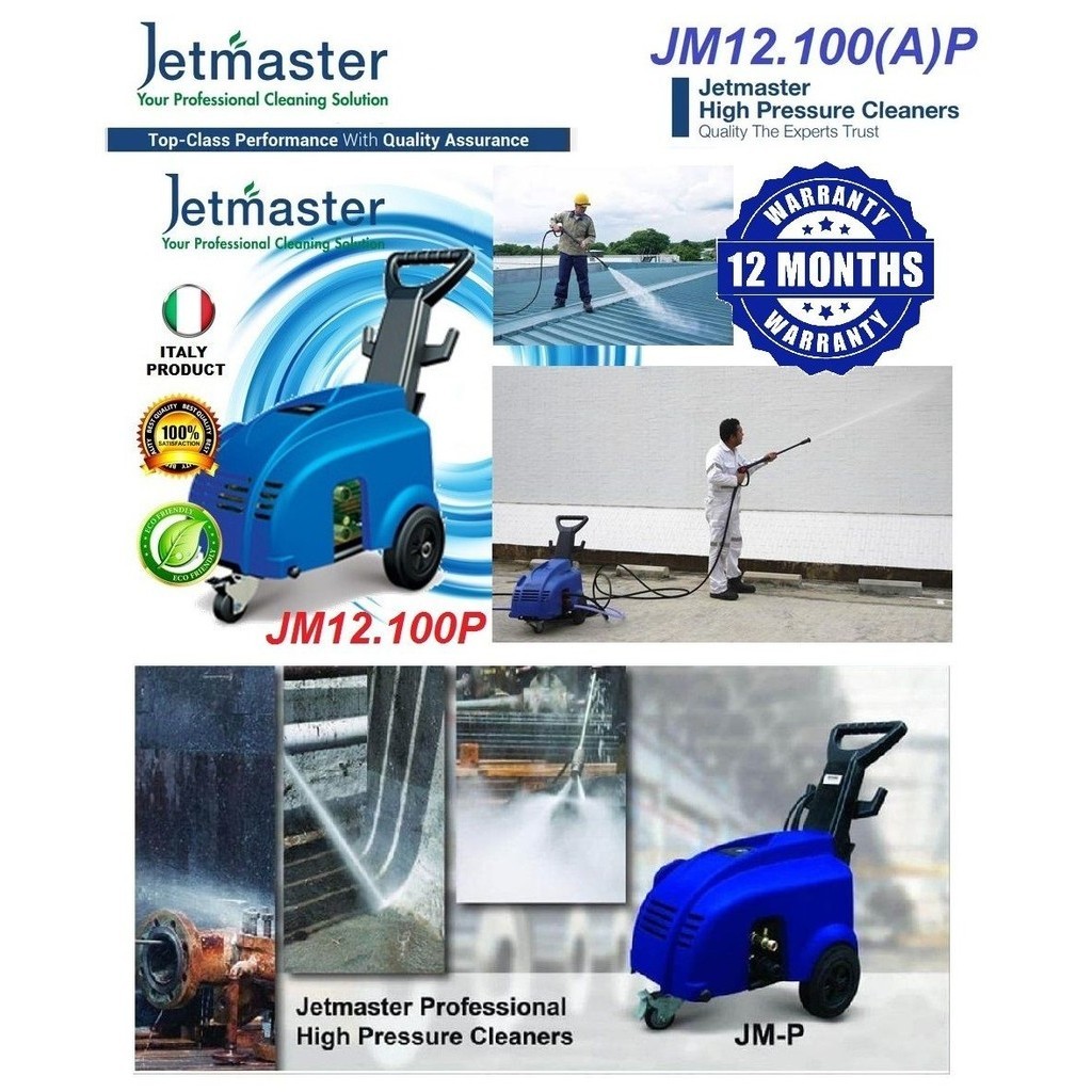 Jetmaster Italy 2.2kW / 3.0Hp 12L/min 100bar Industrial Pressure Washer ...