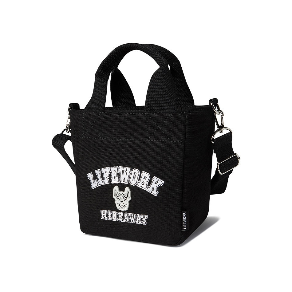 LifeWork | Arch Logo Canvas 2 Ways Mini Tote Bag Black | Shopee Malaysia