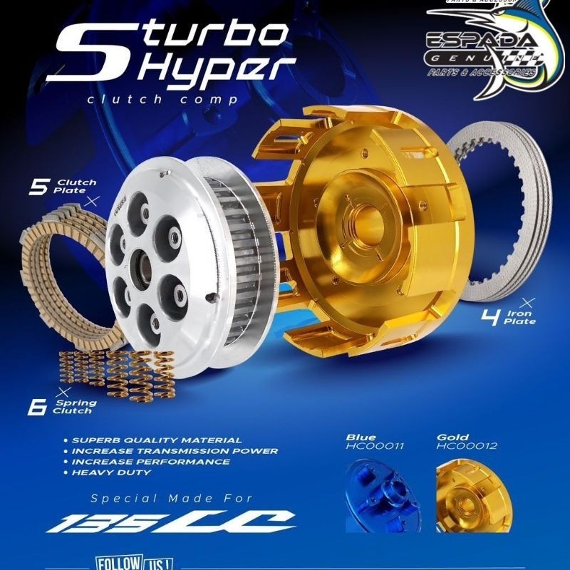 100% ORIGINAL Espada S turbo hyper clutch LCES LC135 4S LC V1-V8 SUPER ...