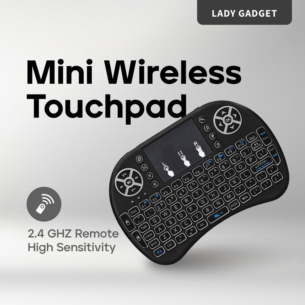 i8 Air Mouse LED Keyboard Backlit Wireless Mini Touchpad Remote ...