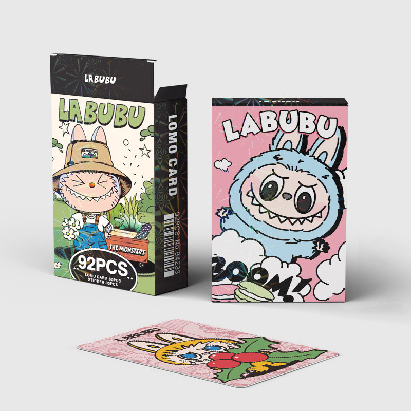 92pcs/Box Sanrio The Monsters Labubu Demon Slayer Photo Card Kuromi ...
