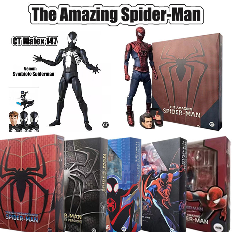 The Amazing Spider-Man Noir Action Figure Toys SHF Mafex 147 Symbiote ...