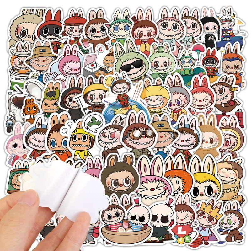 53pcs Cartoon Labubu Stickers - Anime Stickers - Waterproof Vinyl ...