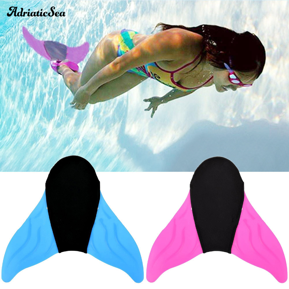 AD-Summer Adult Mermaid Tail Swimming Diving Training Foot Monofin Fin ...